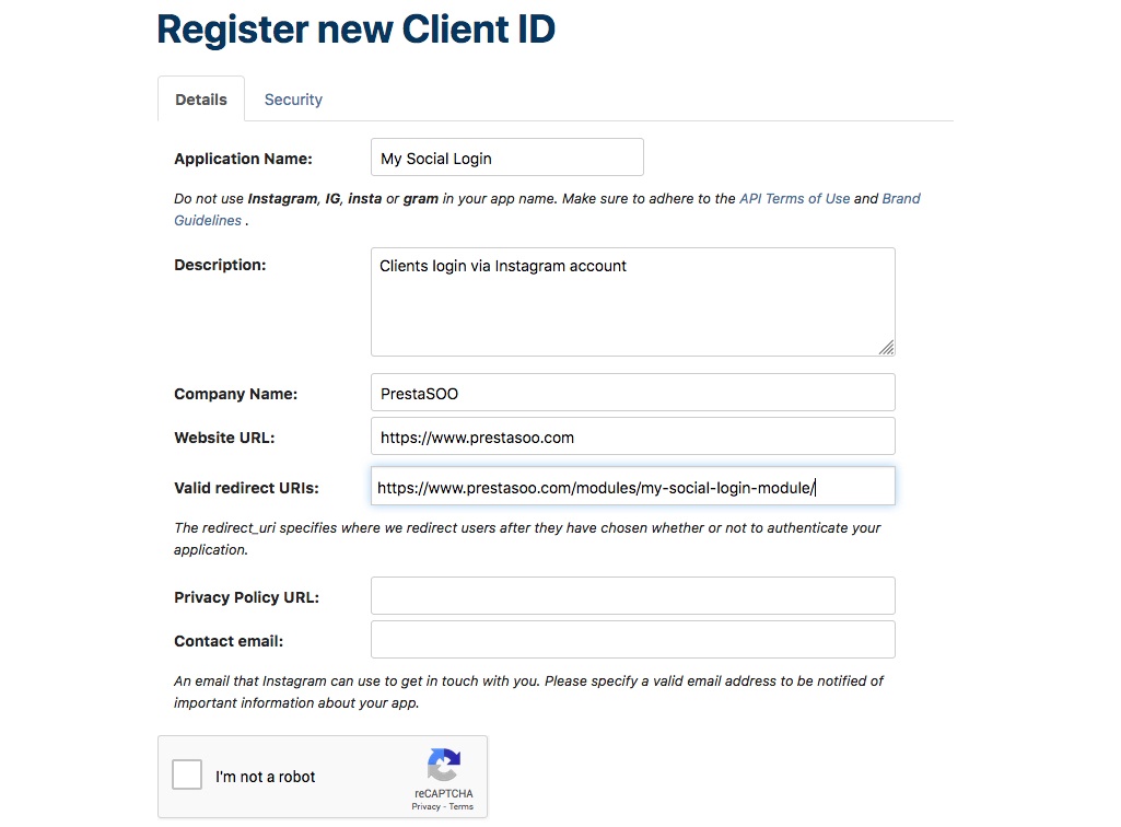 Get Instagram Client ID & Client Secret Key For Your Application ... Get Instagram Client ID & Client Secret Key For Your Application ...